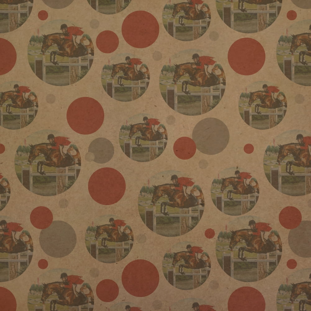 Horse Show Jumping Stadium Premium Kraft Gift Wrap Wrapping Paper Roll ...