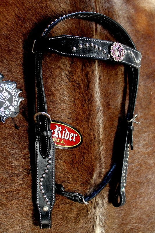Horse Show Saddle Tack Rodeo Bridle Western Leather Headstall Breast ...