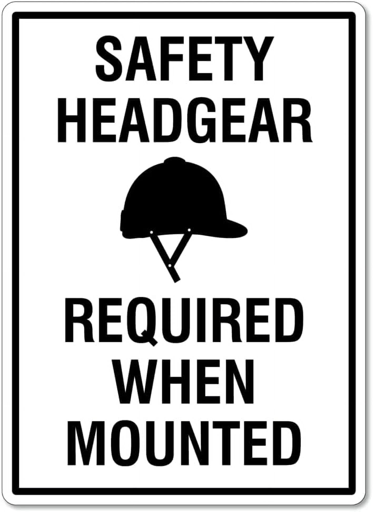 Horse Sign – Safety Headgear Required When Mounted Farming Signs Metal ...