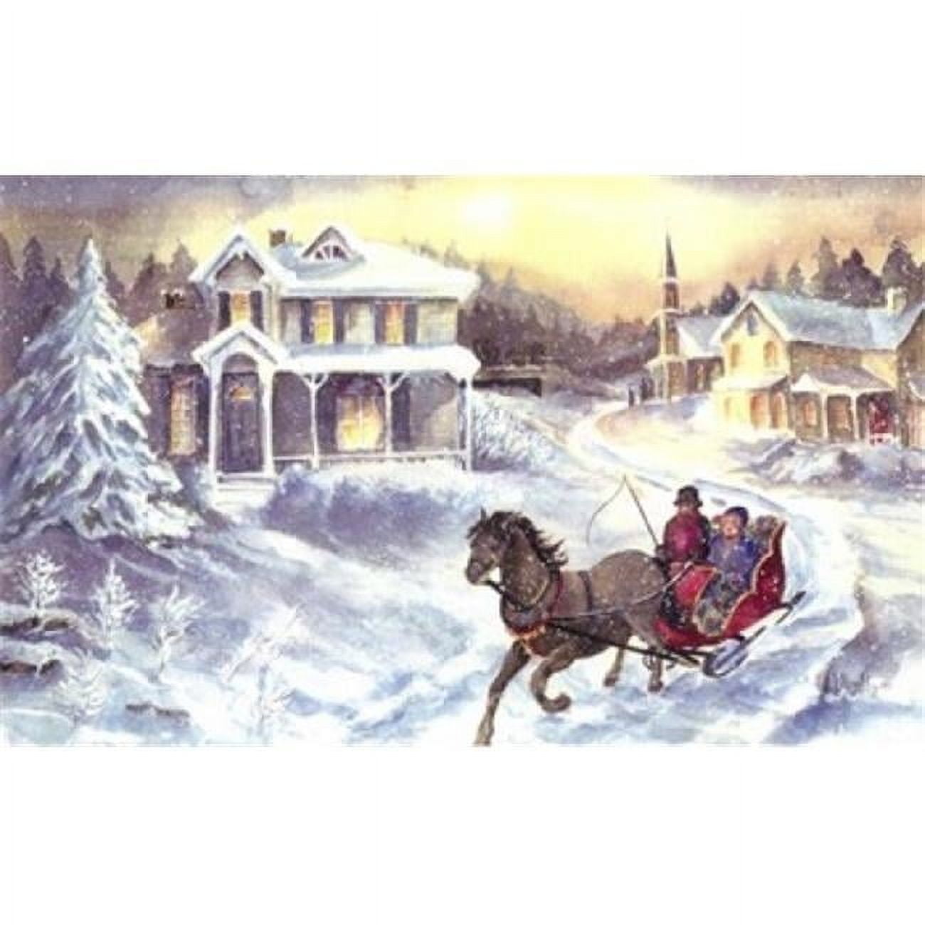 Horse & Sleigh Poster Print by Harriet Nordby - 20 x 12 in. - Walmart.com
