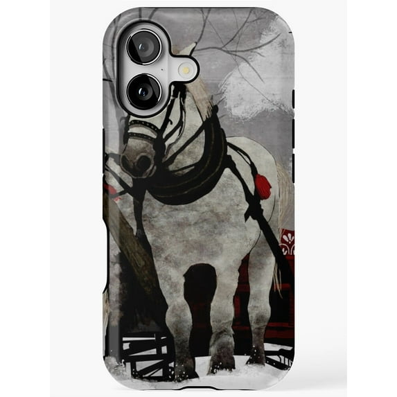 Horse Sleigh Winter Ride Seasonal Scenery Art Phone Case for iPhone 11 ...