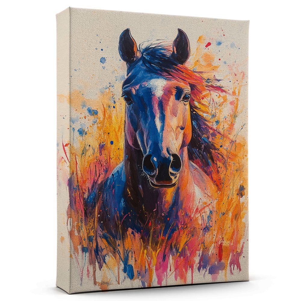 Horse Sorrel Belgian Canvas Painting Animal Artwork,Colorful Horse ...