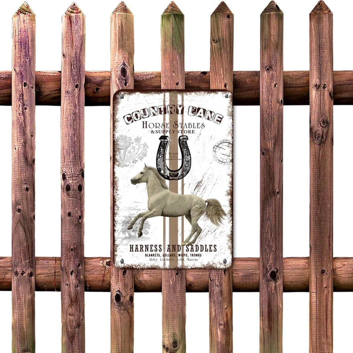 Horse Stables Store Metal Tin Signs Country Lane Harness and Saddles ...