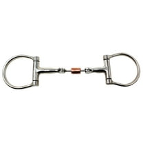 Horse Stainless Steel 6" Mouth D-Ring Comfort Snaffle Bit Copper Rollers 35312E - Walmart.com