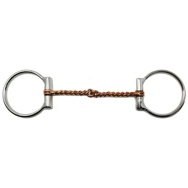 Horse Stainless Steel 5" Mouth D-Ring Comfort Snaffle Bit Copper Rollers 35312B - Walmart.com