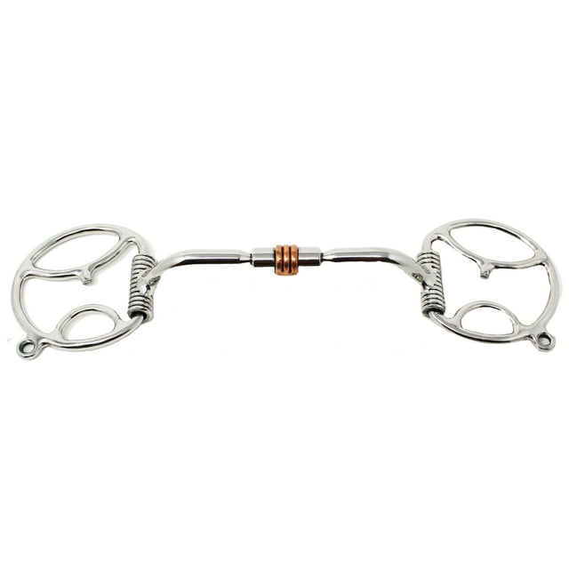 Horse Stainless Steel 6" Mouth D-Ring Comfort Snaffle Bit Copper Rollers 35312E - Walmart.com