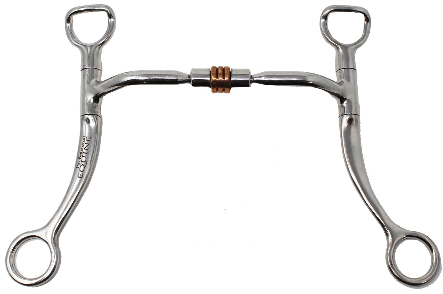 Horse Stainless Steel Western 4.5" Copper Roller Jointed Mouth Curb ...