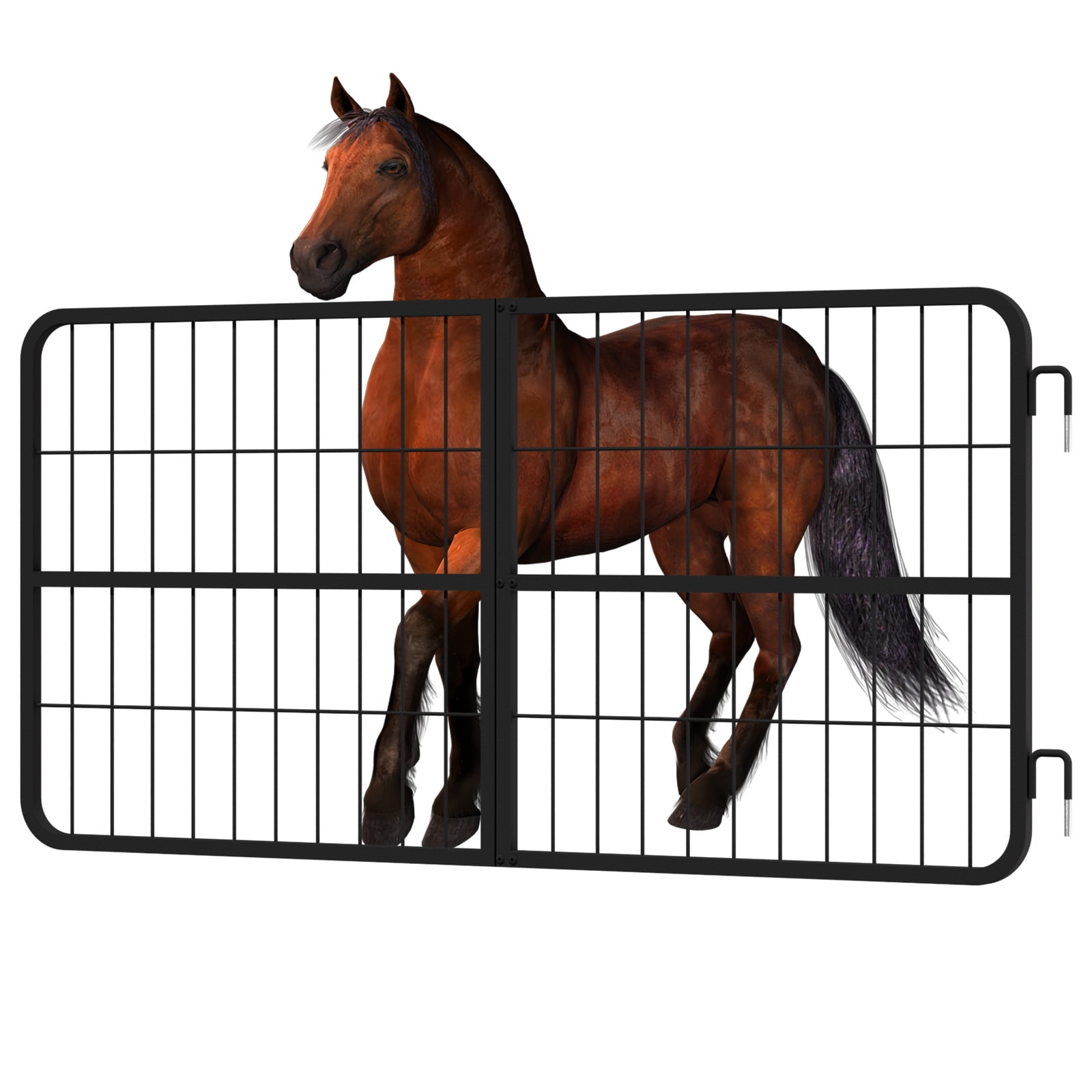 Horse Stall Door sized 48" L x 24" H, Horse Stall Guard furnished with ...