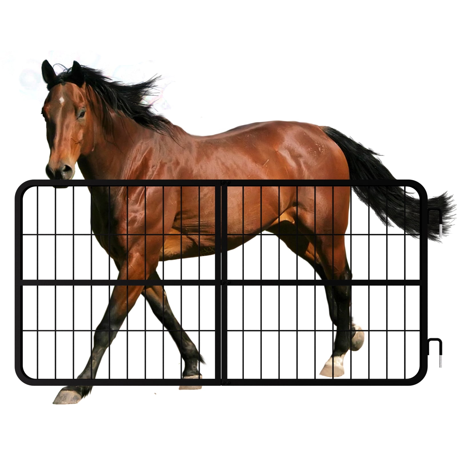Horse Stall Gate with Heavy-Duty Thick Steel Frame, Horse Stall Door ...