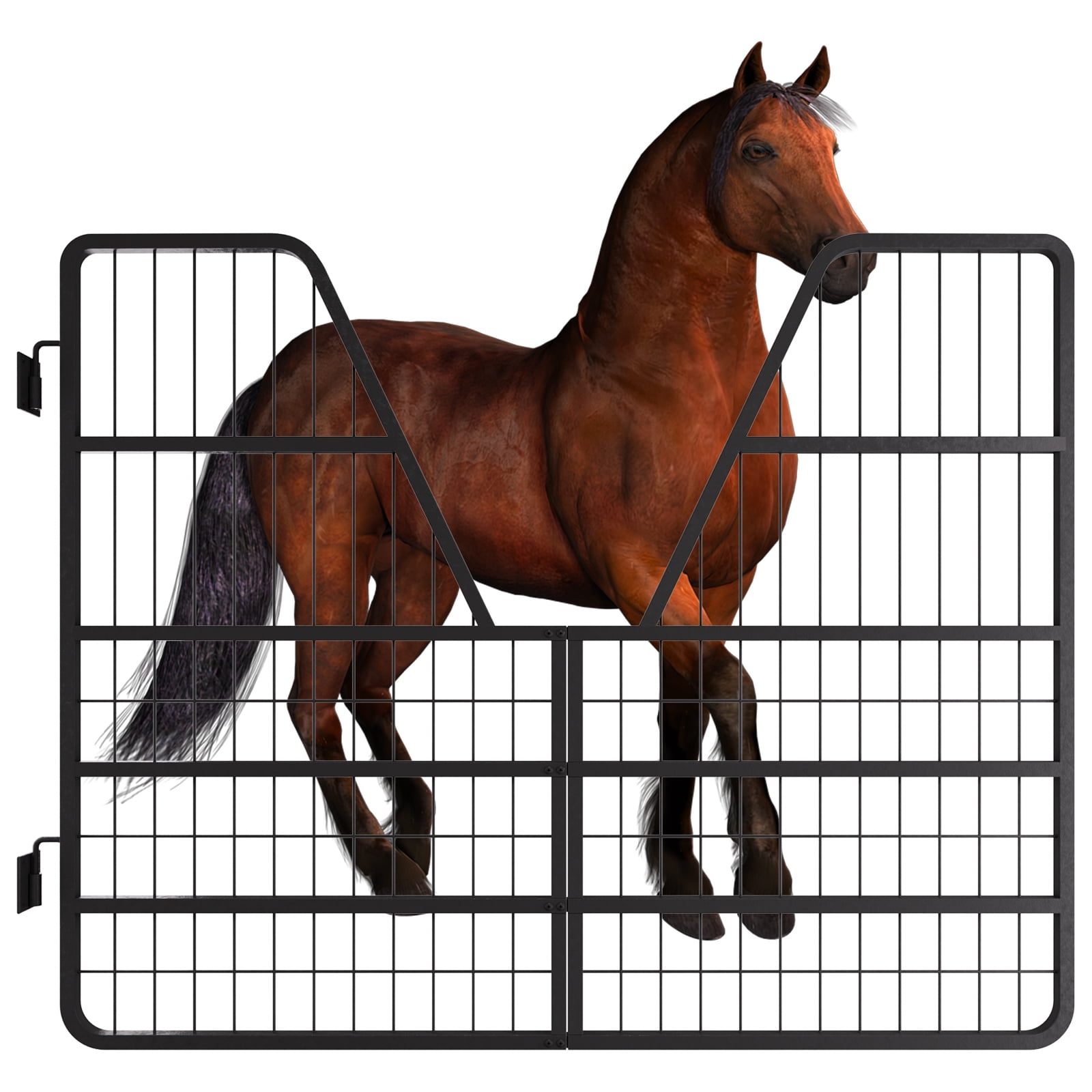 Horse Stall Gate in Heavy-Duty Thick Steel Frame, Horse Stall Door ...