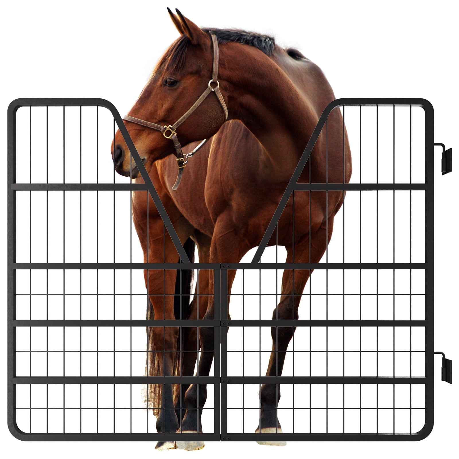 Horse Stall Gate furnished with Heavy-Duty Thick Steel Frame, Horse ...