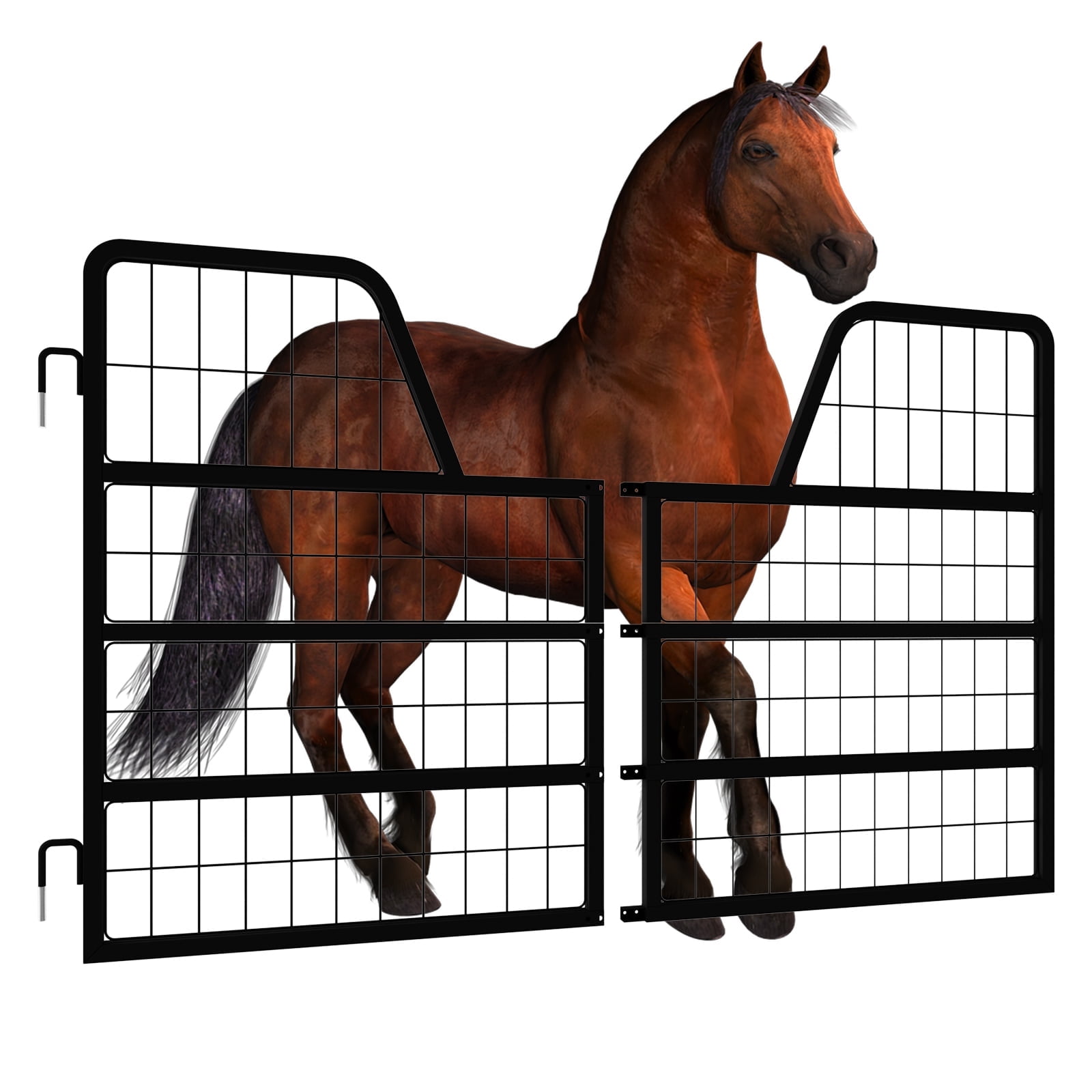 Horse Stall Gate sized with Heavy-Duty Thick Steel Frame, Horse Stall ...