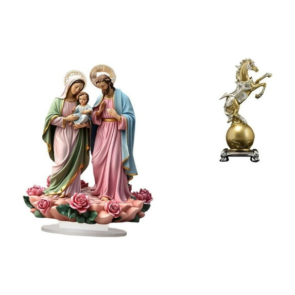 Horse Statue Table Sign Desktop Figurine Resin Acrylic Construction ...