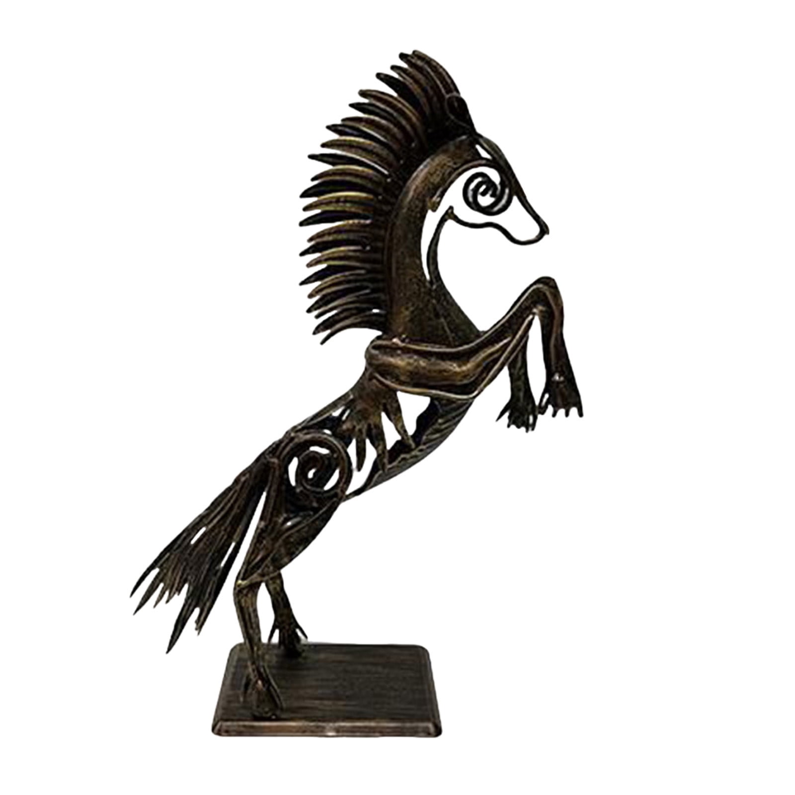 Horse Statue - Unique Rustic Decor for Office & Home - Hand-Painted ...