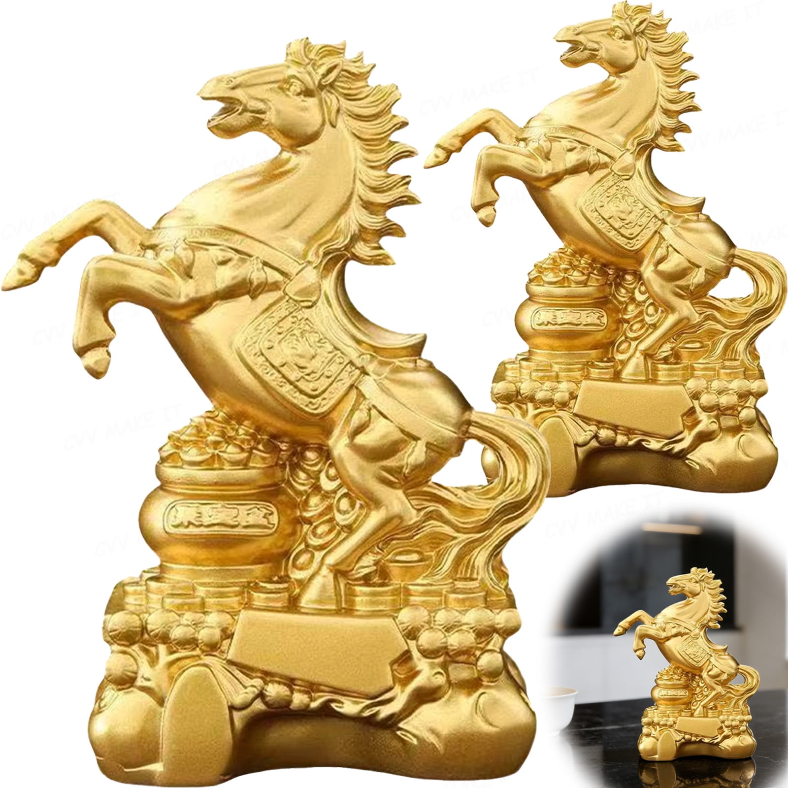 Horse Statue,Year of The Horse 2026 Decor Figurines PVC Zodiac Horses ...