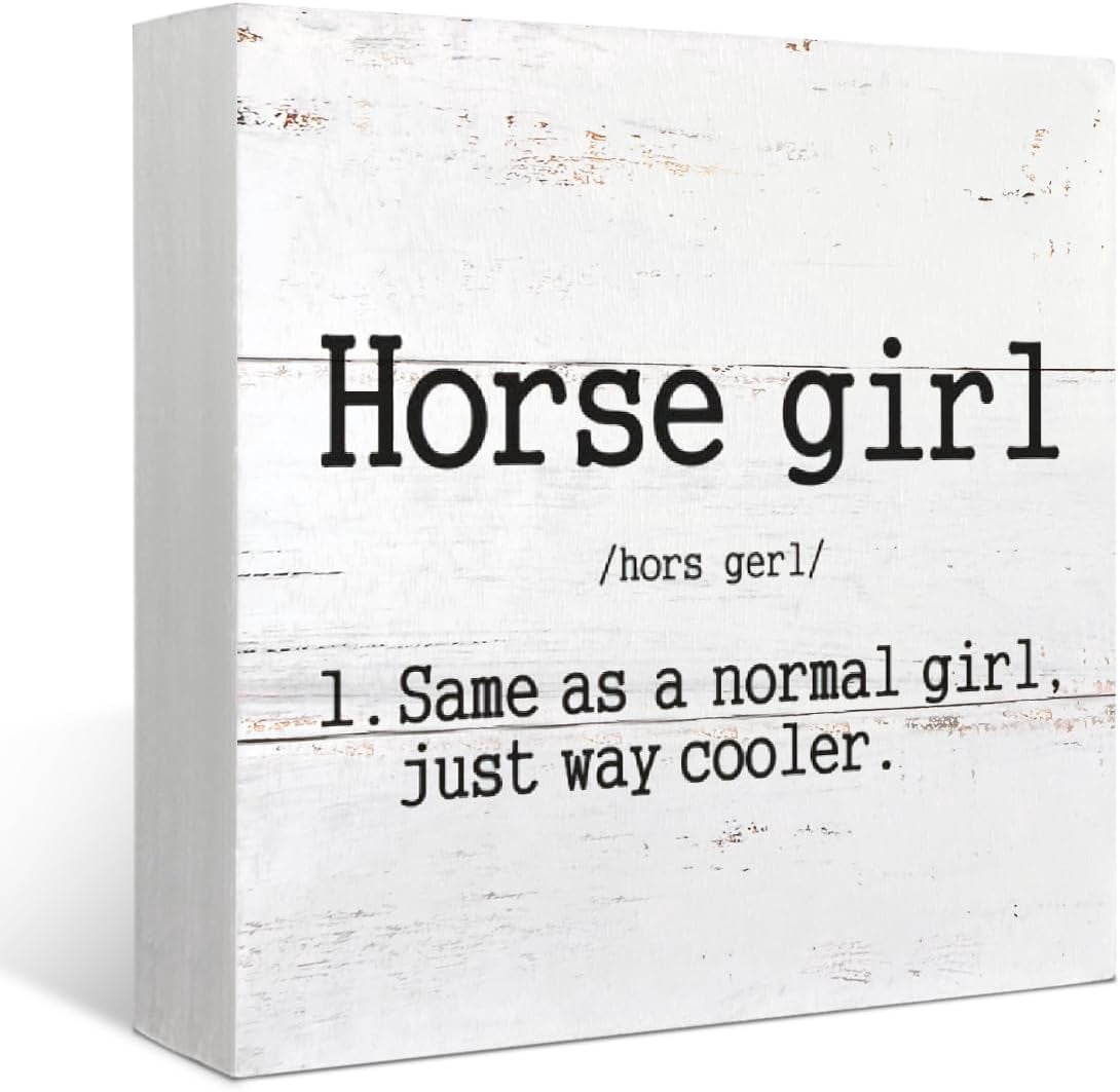 Horse Stuff Girl Definition Horse Decor For Girls Room Woodenen Sign ...