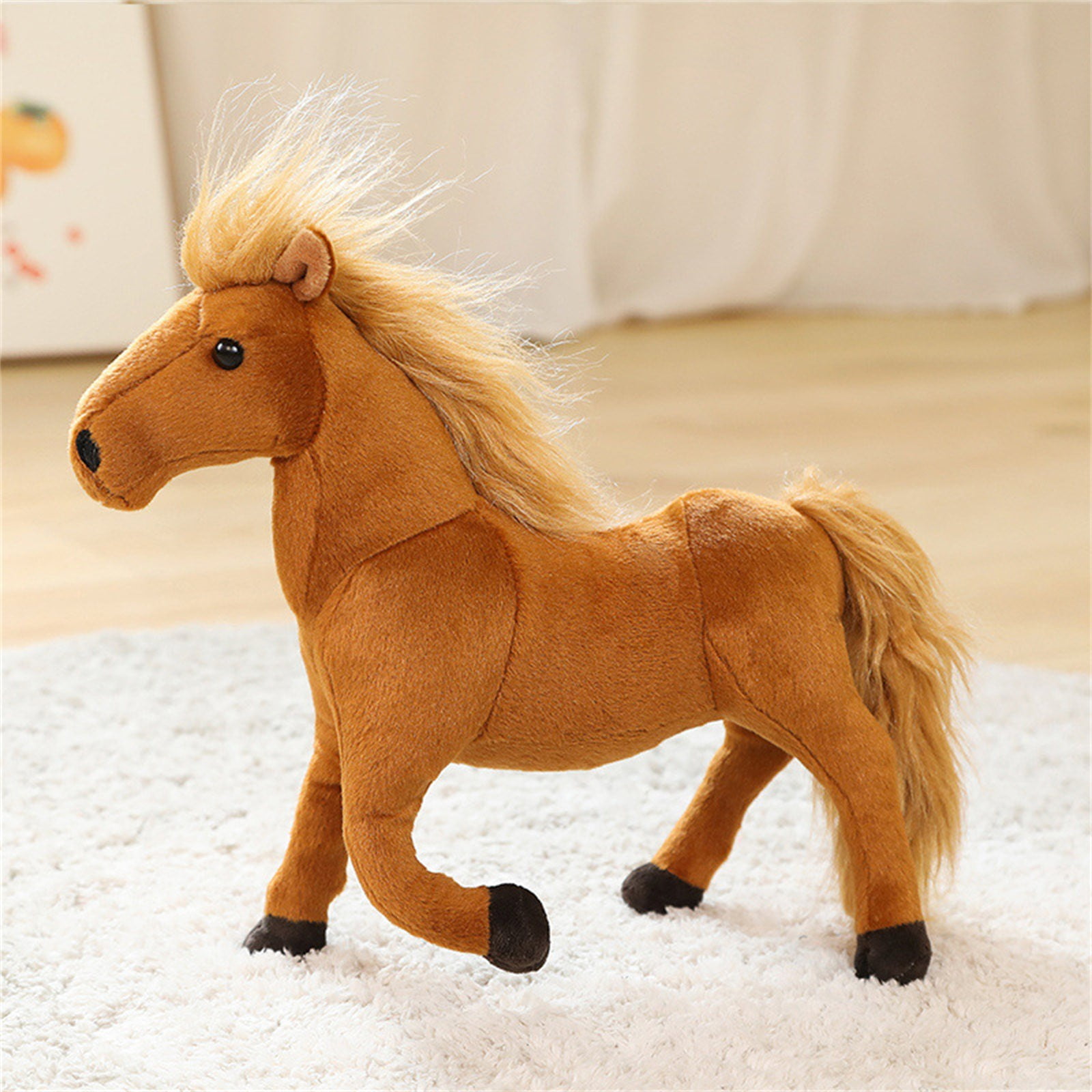 Horse Stuffed Animals Plush Toy Standing Stuffed Horse 12.6"X 10.2 ...