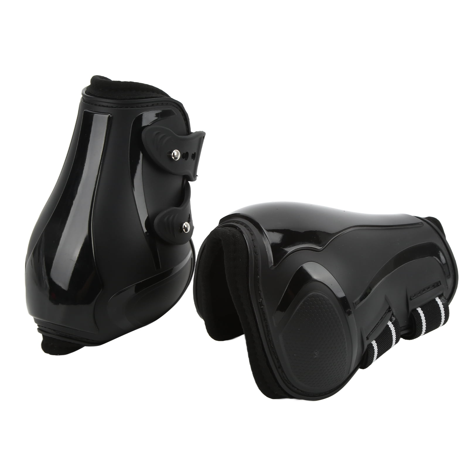 Horse Tendon Boots Set Soft Anti Slip Adjustable PU Shell Tendon Guard Boots for HorsesBlack ...