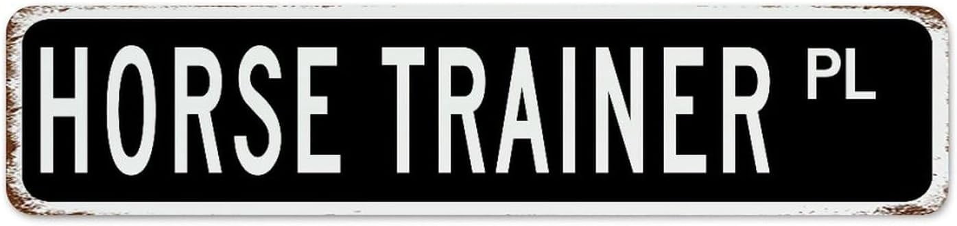 Horse Trainer Black Country Metal Signs Retro Men Signs Profession Pure ...