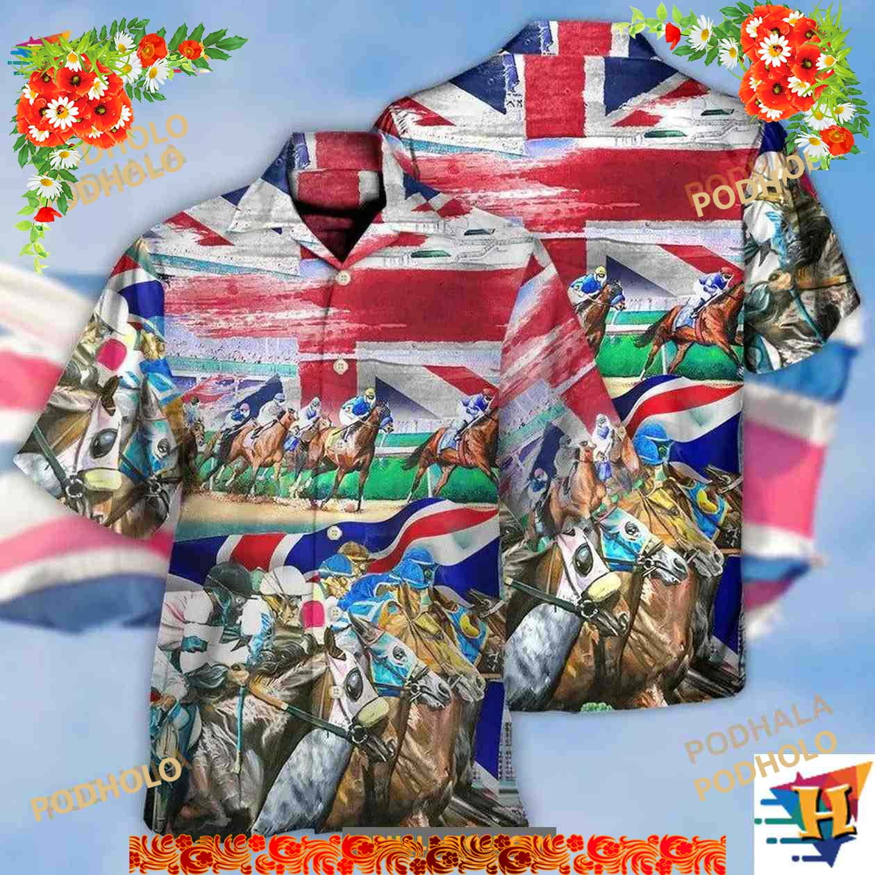 Horse United Kingdom Horse Racing Hawaiian Shirt, Horse Lovers Gifts ...