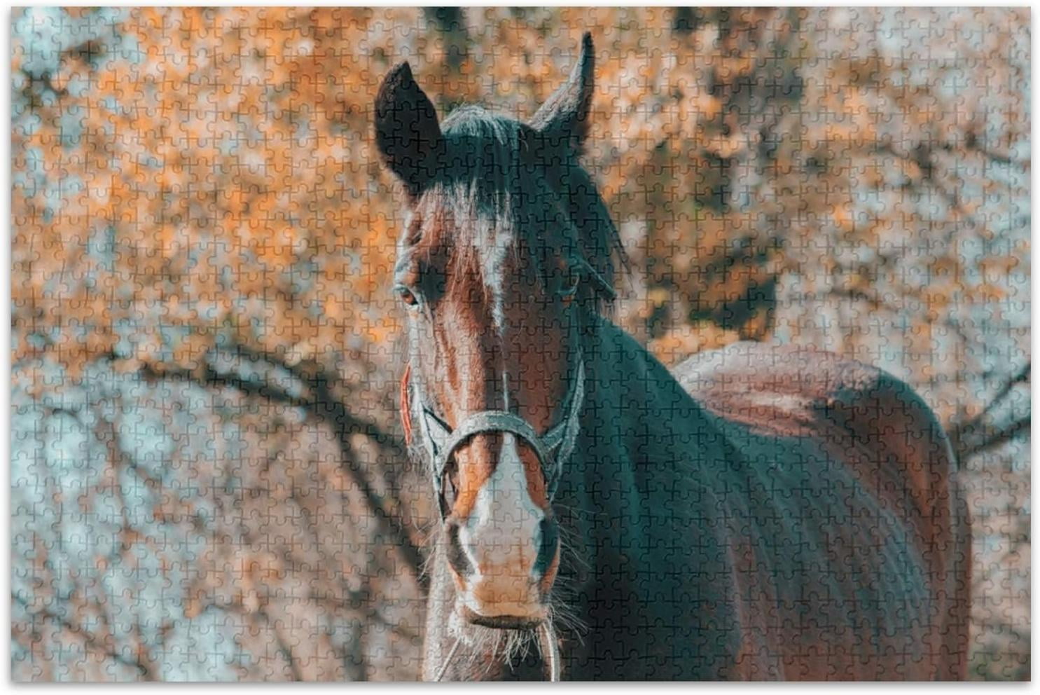 Horse is Watching Jigsaw Puzzle 500 Pieces Wooden Jigsaw Puzzles for ...