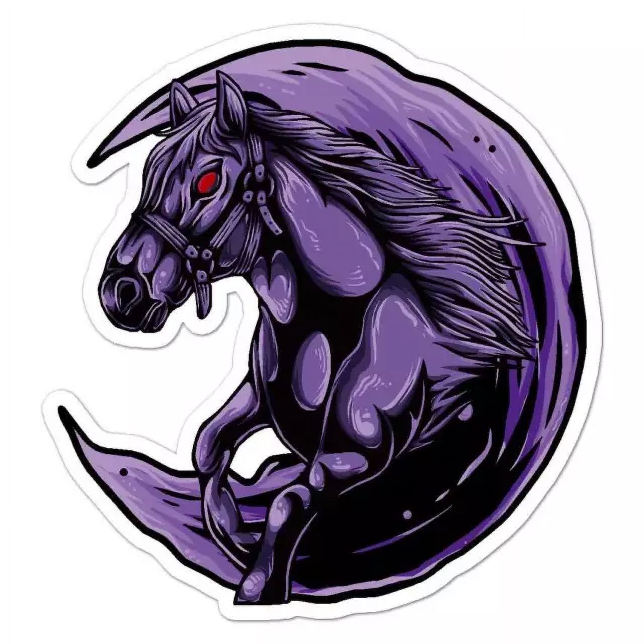 Horse Wave Sticker Indoor Outdoor Phone Decal Water Bottle Stickers Car ...