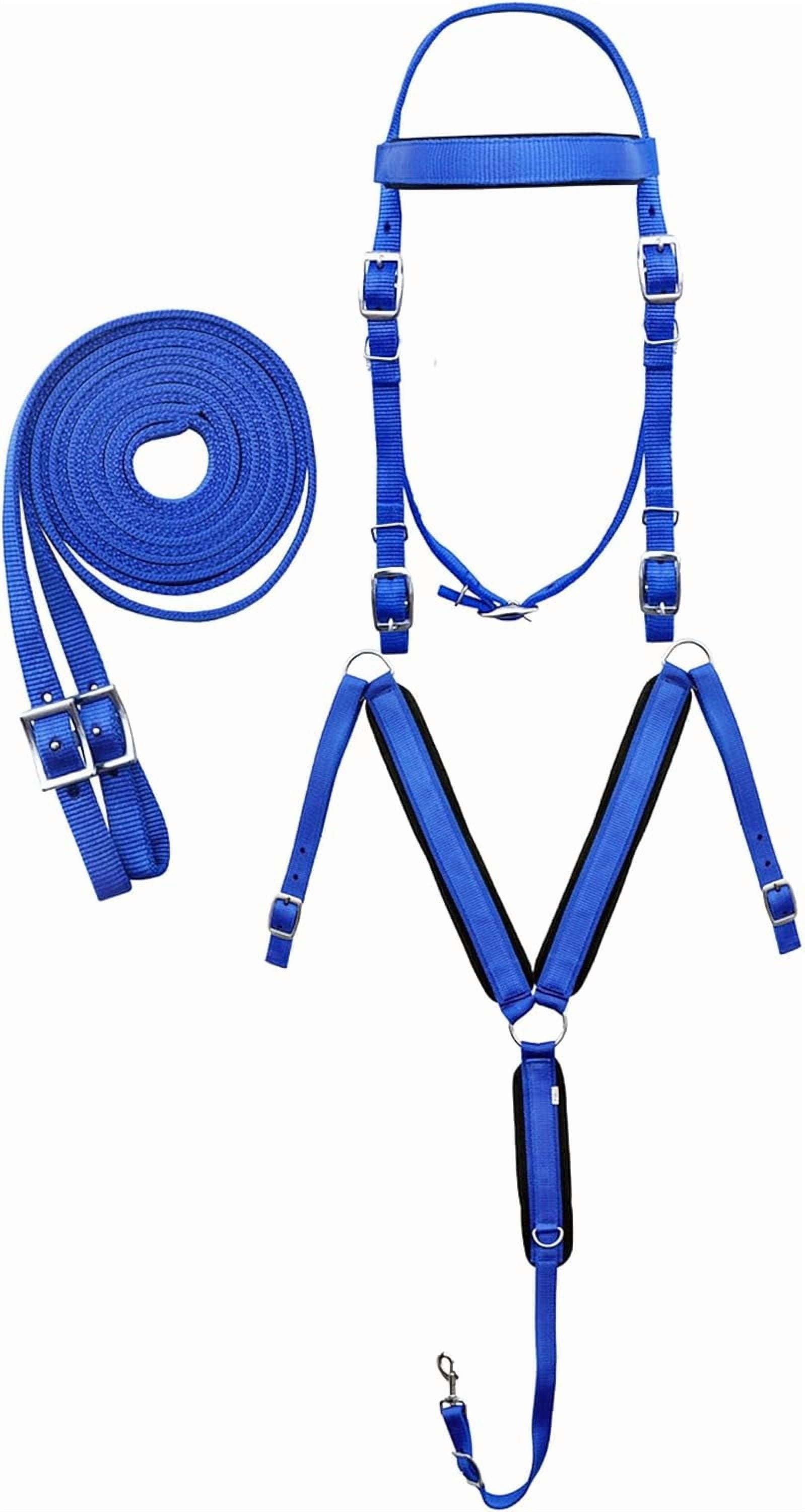 Horse Western 3-Piece Nylon Bridle Breast Collar Reins Tack Set 601J02 ...
