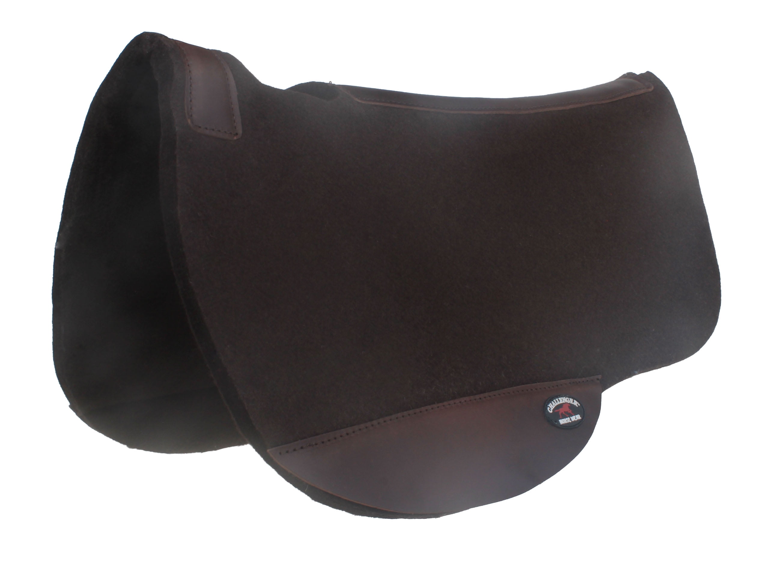Horse Western Close Contact Contoured Wool Felt Saddle Pad Brown ...