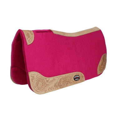 Challenger Horse Saddle Pad: Western Contoured, Mohair Wool Felt ...