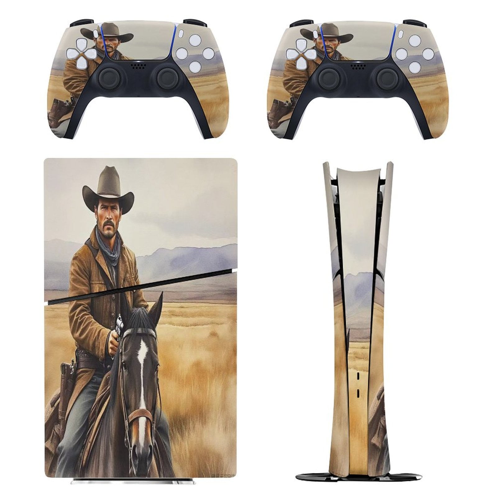 Horse Western Cowboy PS5/PS5 Slim Digital Disc Skin Sticker For Console ...