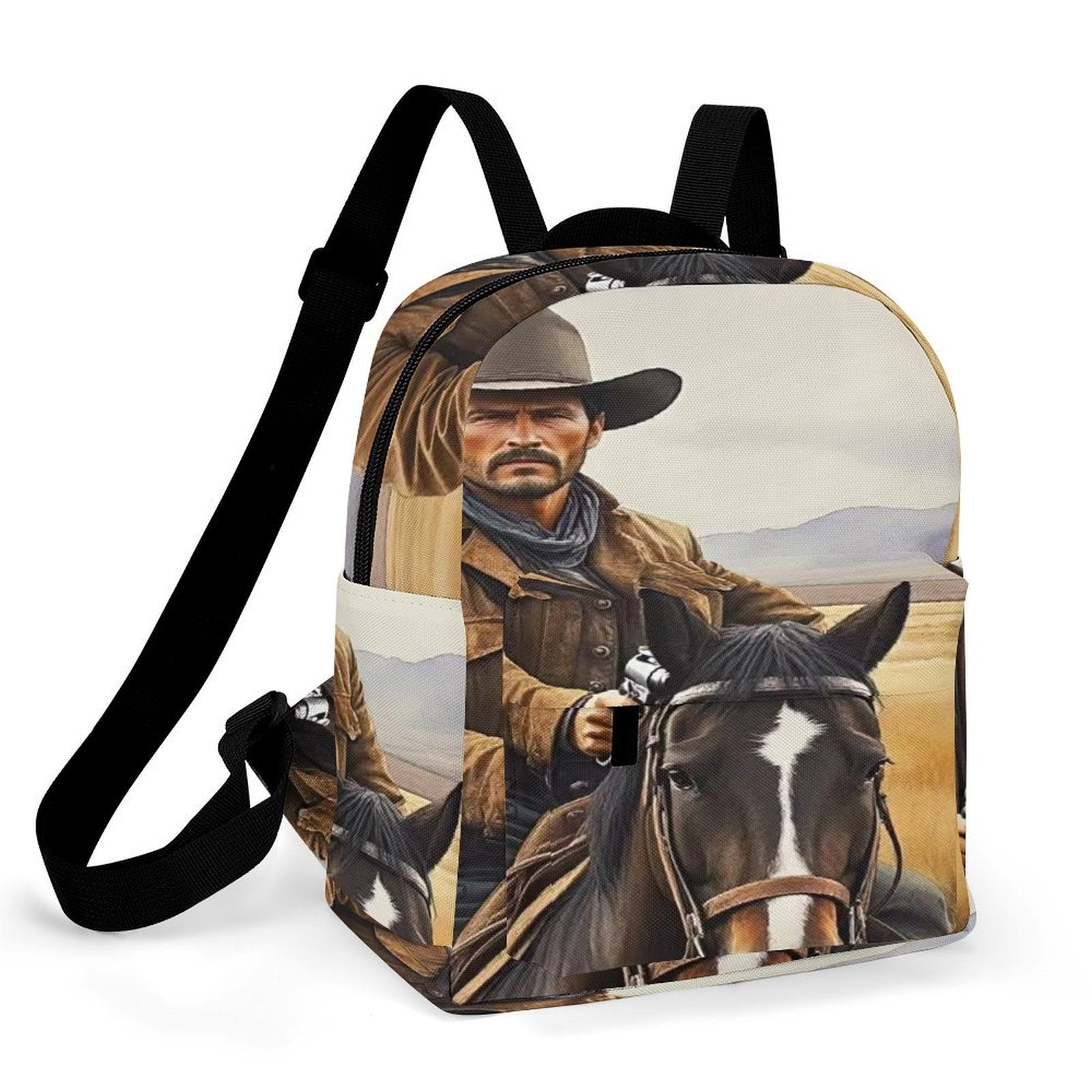 Horse Western Cowboy Small Backpack Cute Mini Backpacks For Woman ...