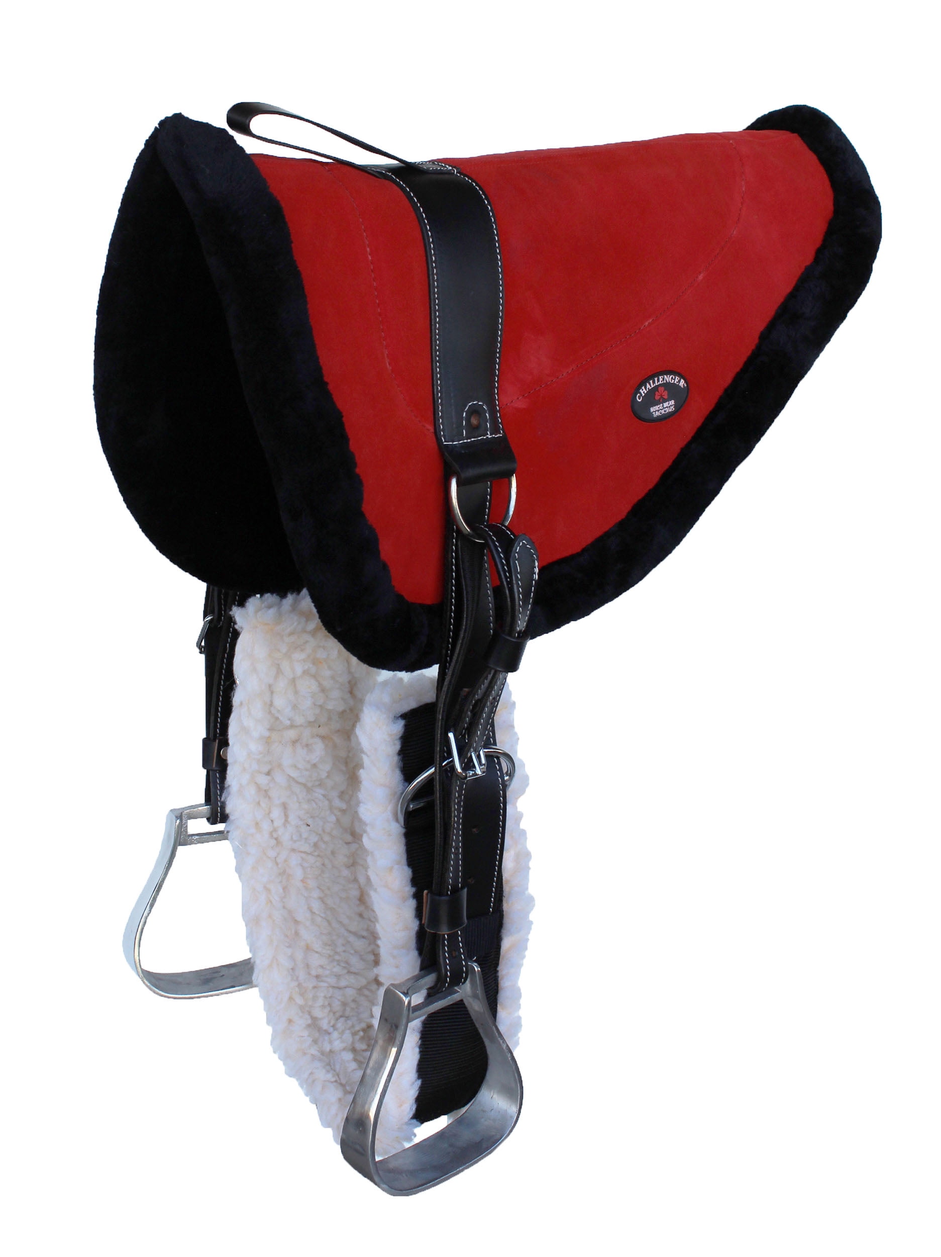 Horse Western Fleece Padded Bareback Saddle Pad w/ Cinch Stirrups 39153 ...