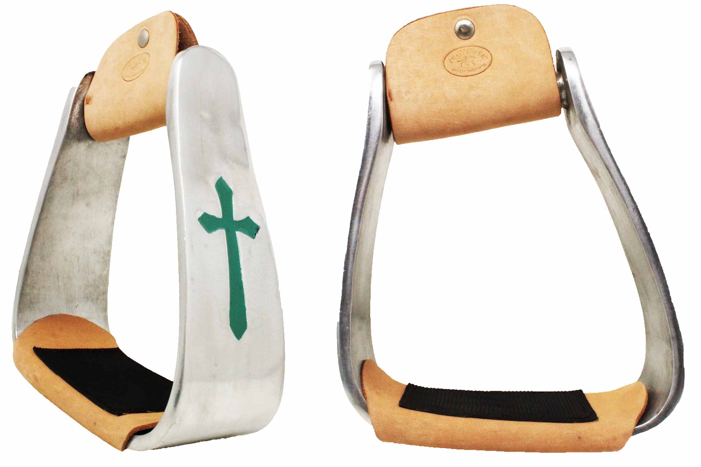 Horse Western Lightweight Aluminum Angled Slanted Turquoise Cross ...