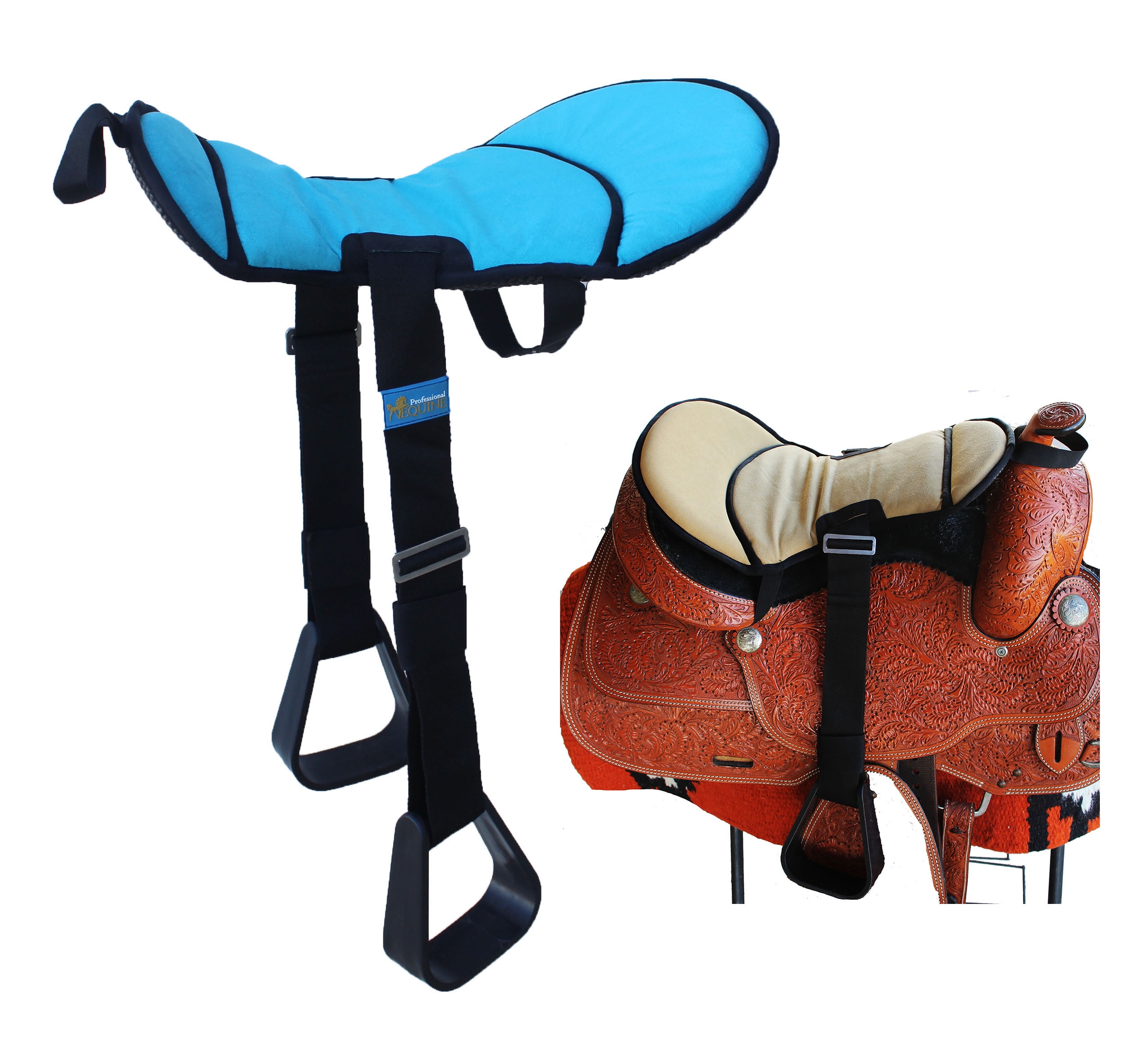 Horse Western Saddle Youth Neoprene Padded Seat Buddy Stirrups ...
