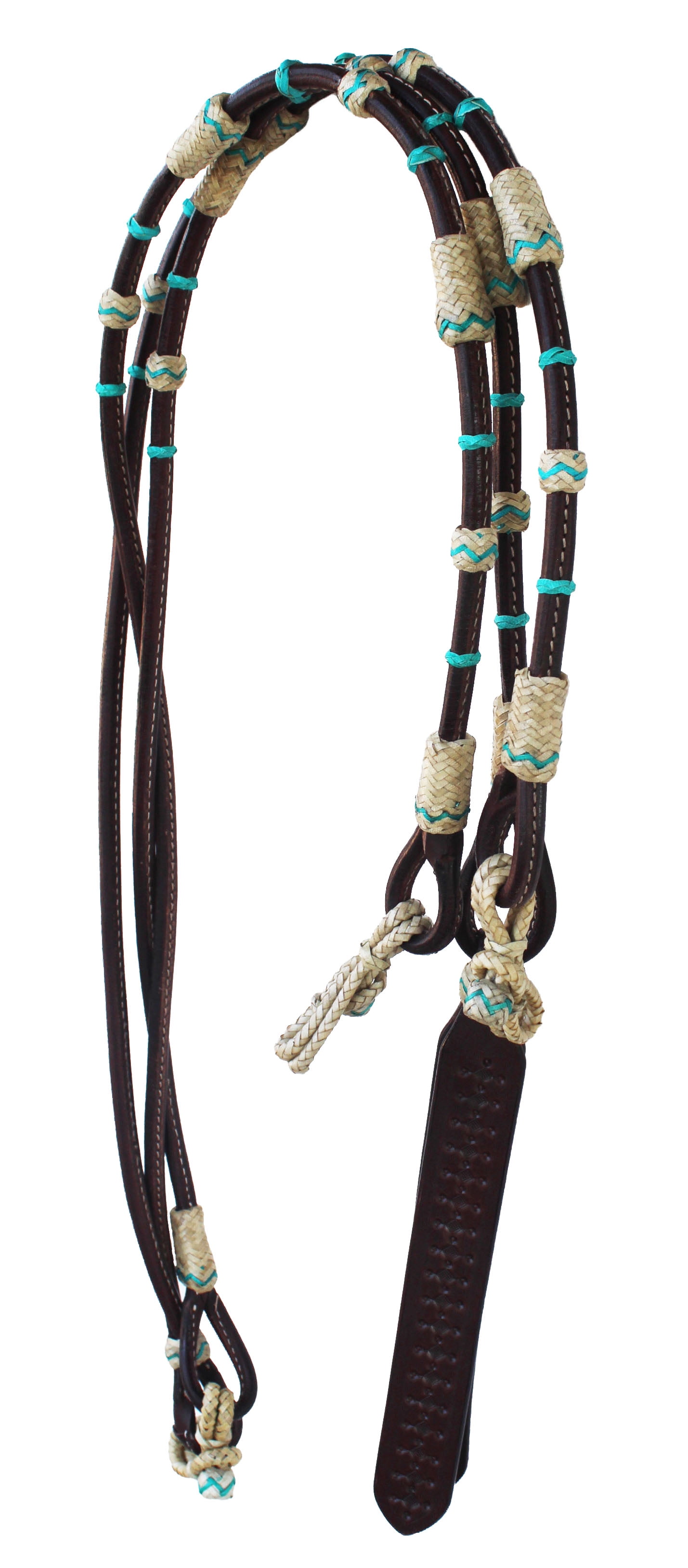 Horse Western Tack Leather Rawhide Romal Reins 66RT43TR - Walmart.com