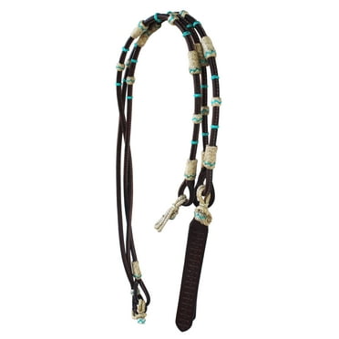50 In Rawhide Romal Reins Western Braided Leather Show Horse Natural ...