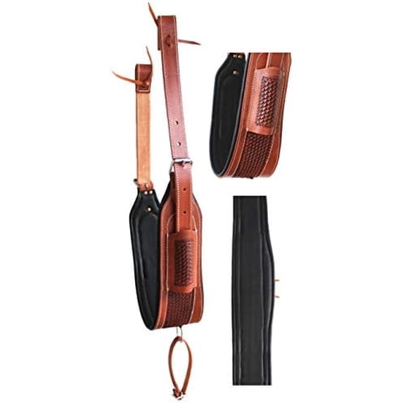 Horse Western Tooled Padded Leather Rear Flank Back Saddle Cinch ...