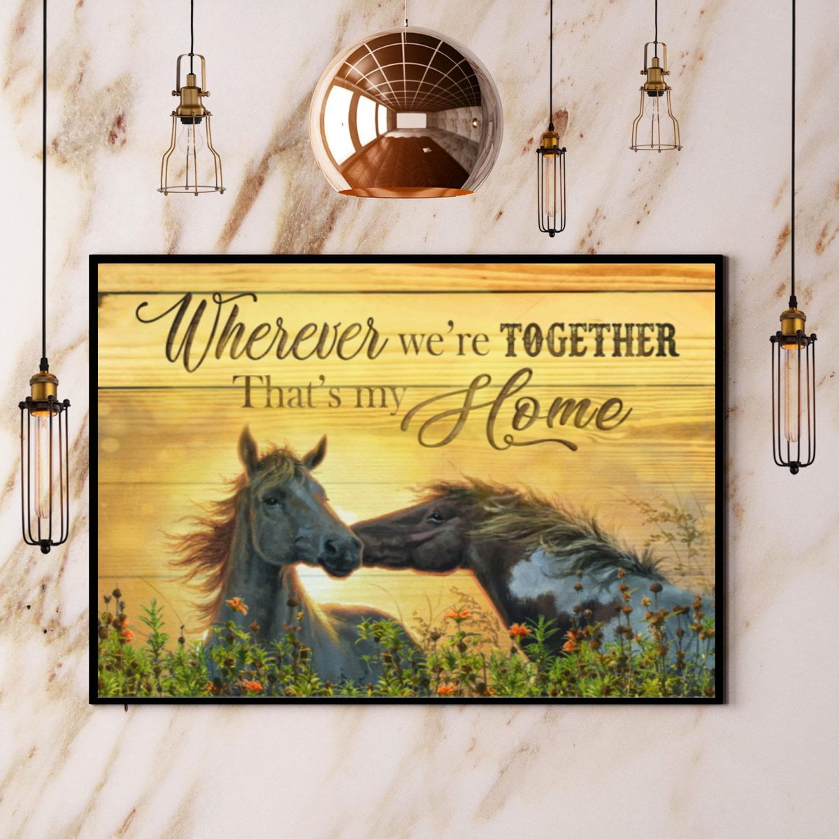 Horse Wherever We'Re Together That'S My Home Paper Poster No Frame ...
