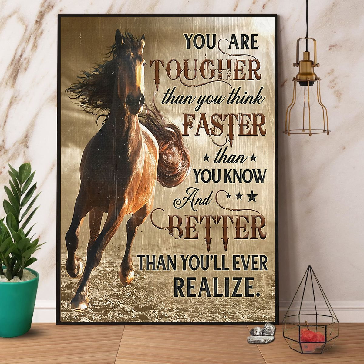 Horse You Are Better Than You'Ll Ever Realize Paper Poster No Frame Matte Wall Art Decor 24 x 36 ...