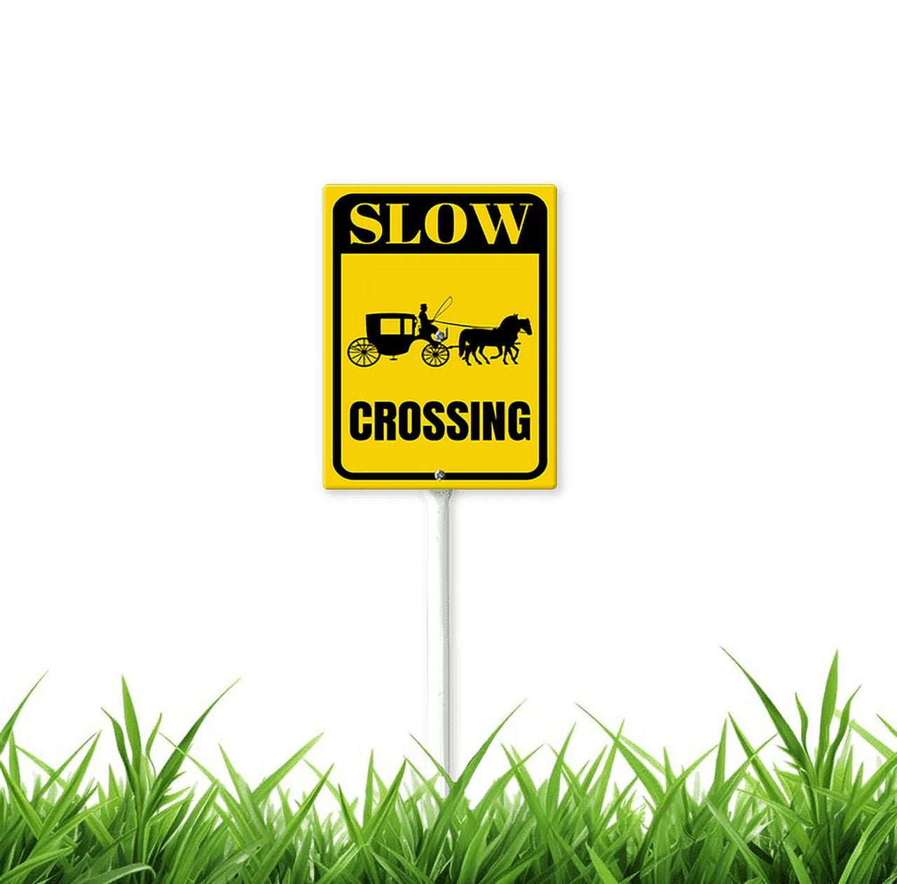 Horse and Carriage Crossing Sign With Stakes 4.6 x 6 inch - Walmart.com