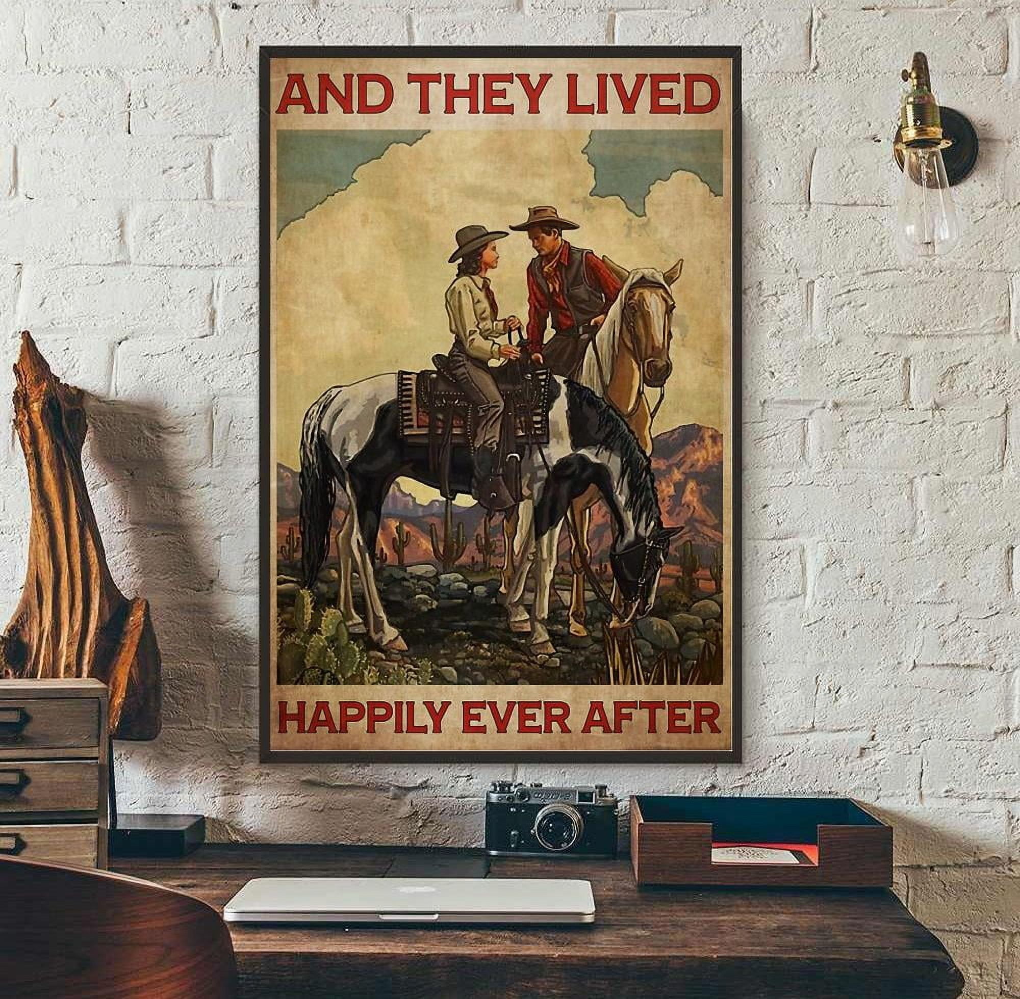 Horse couple lived happily ever after poster 16 x 24 Inch Poster ...