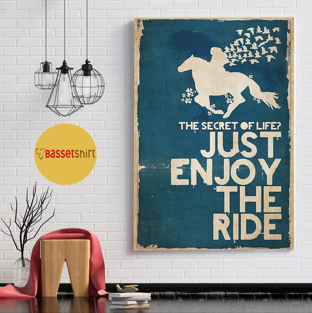 Horse girl the secret of life just enjoy the ride poster 24 x 36 Inch ...