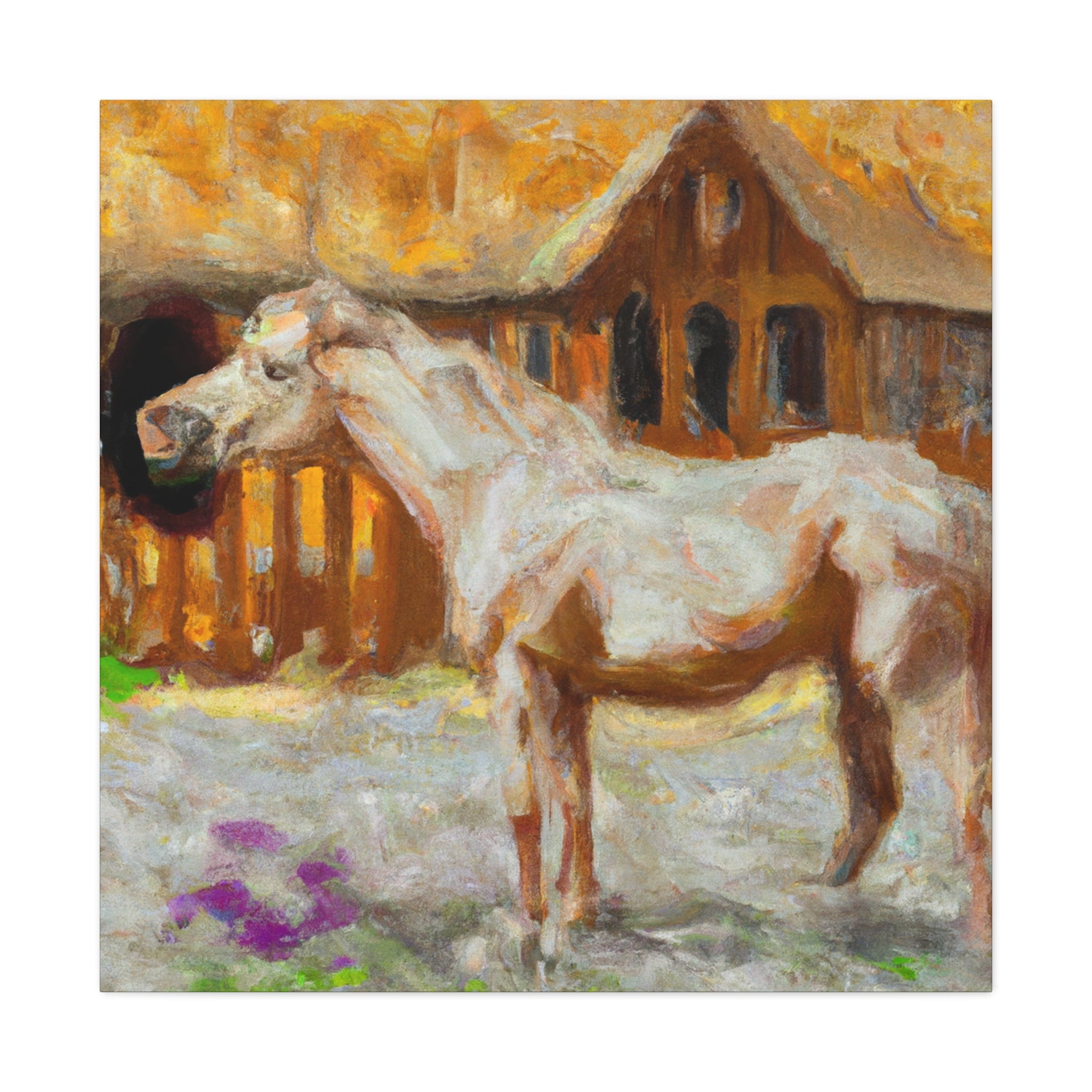 Horse in Impressionism - Canvas - Walmart.com
