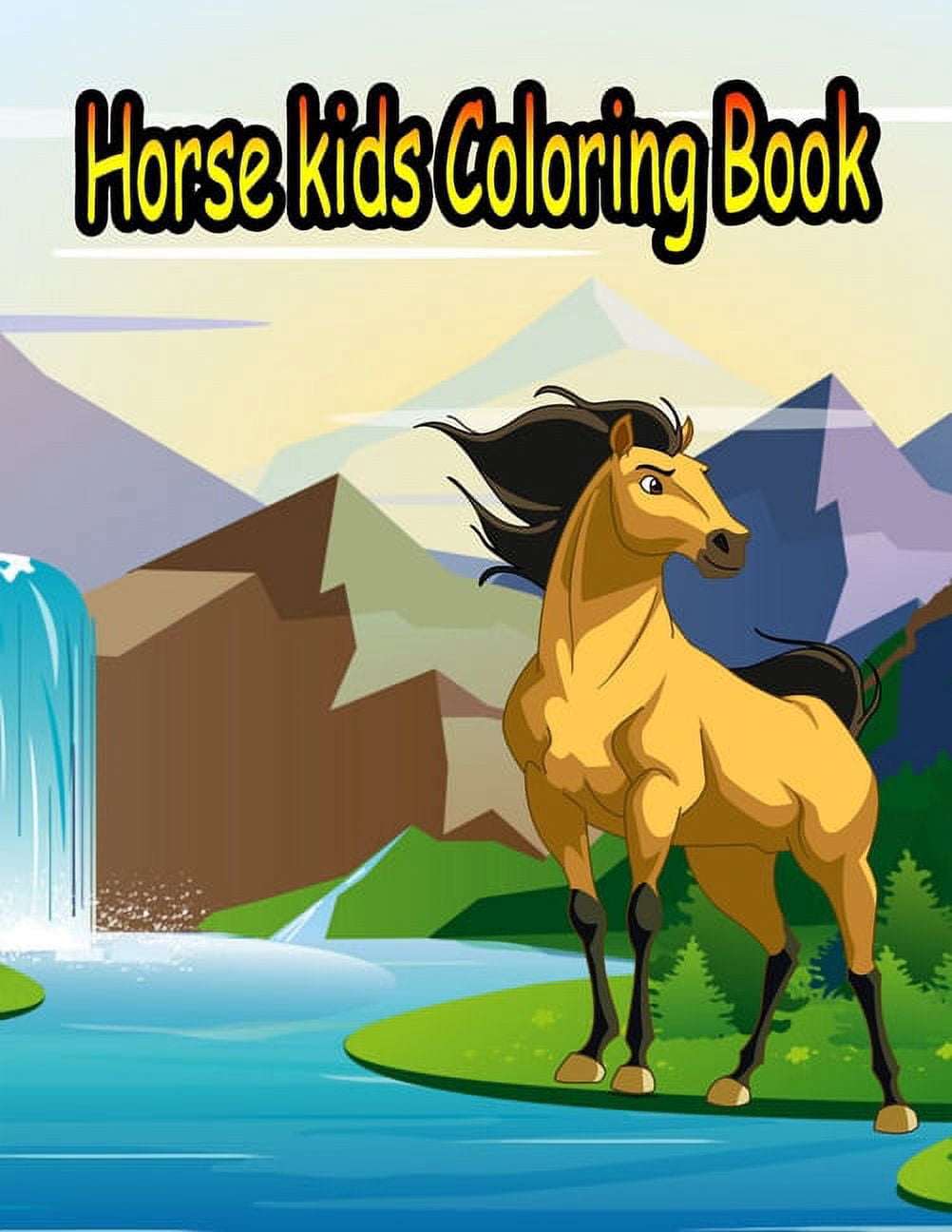 Horse kids coloring book: Jumbo Horse and Pony Coloring Book for Kids ...