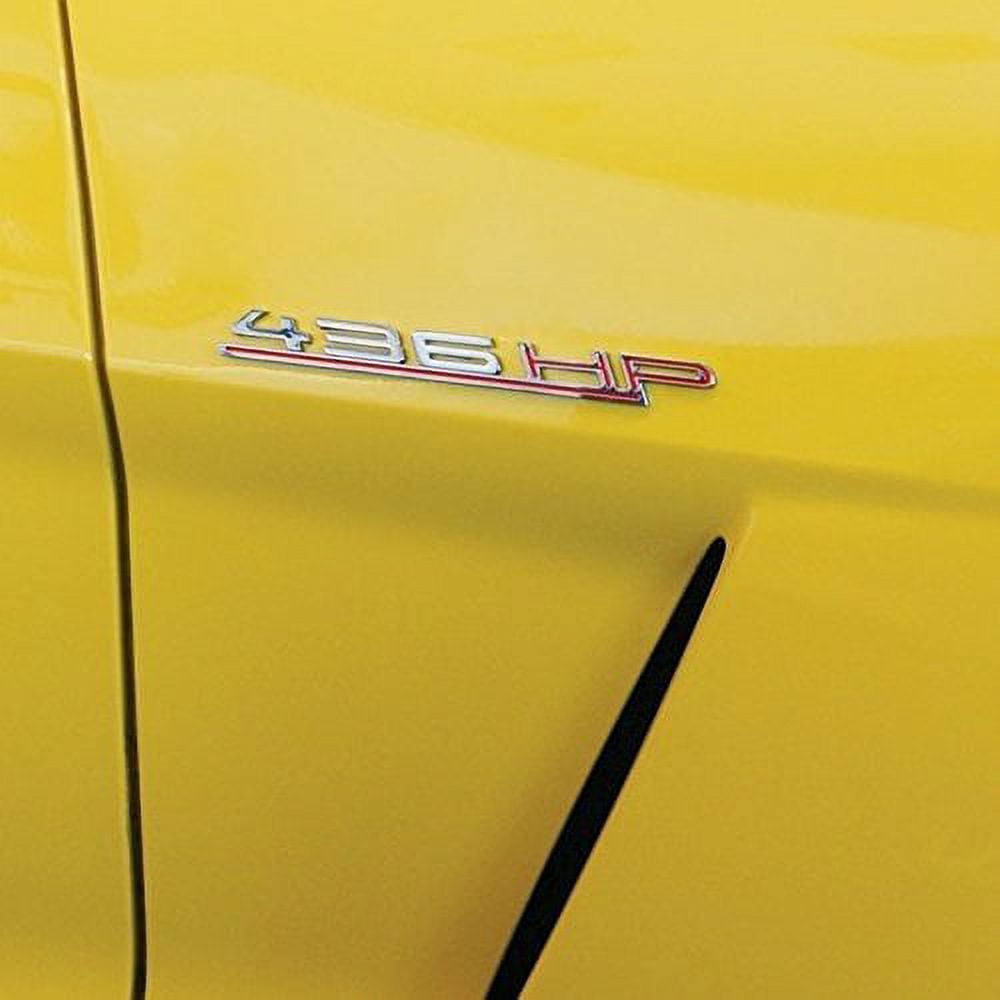 HorsePower Billet Chrome Badge HP w/ Black Stripe - Walmart.com