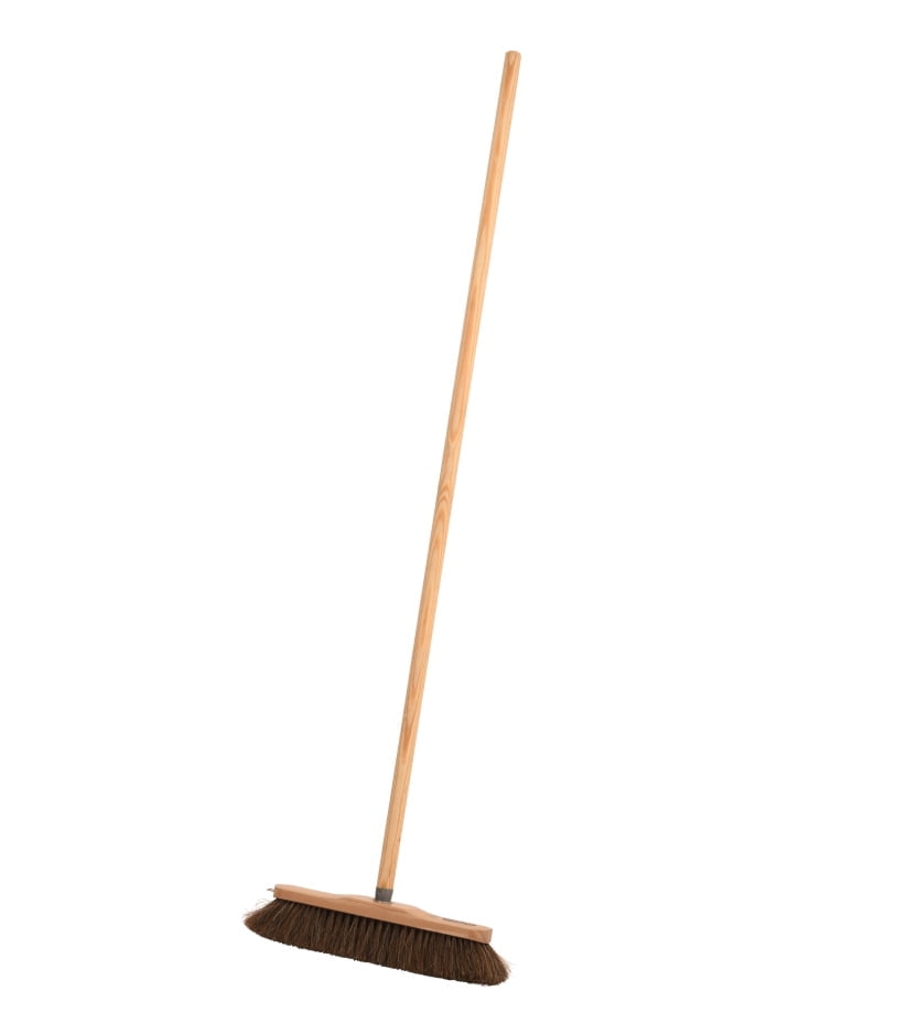 Horsehair Broom Natural Bristles with Wooden Handle, Durable Beech Wood ...