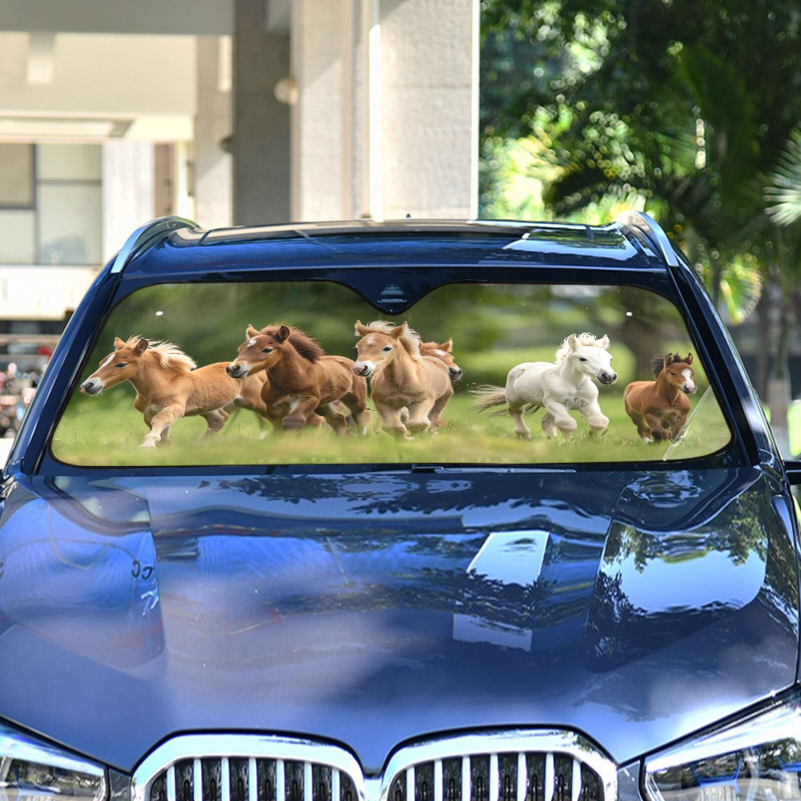 Horses Greed Run Automotive Front Car Windshield Sun Shade Reflector ...