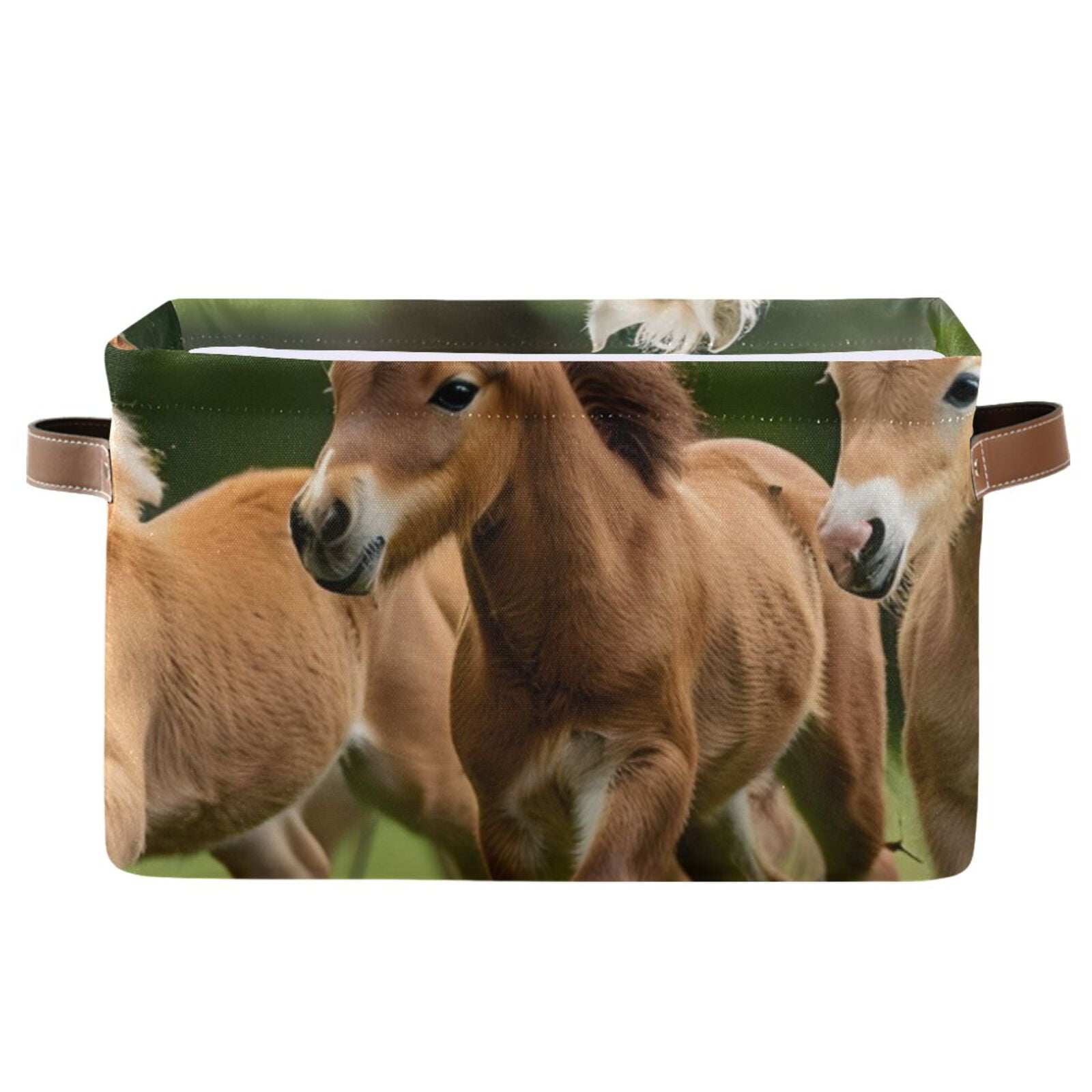 Horses Greed Run Storage Bins Baskets With Handles Storage Box Clothes ...