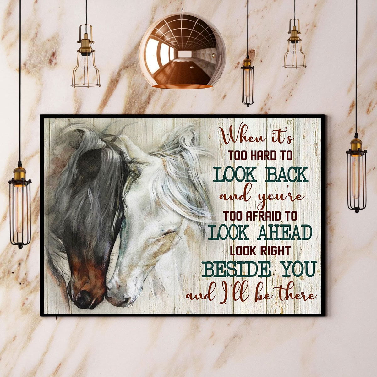 Horses Look Ahead Look Right Beside You And I'Ll Be There Paper Poster ...