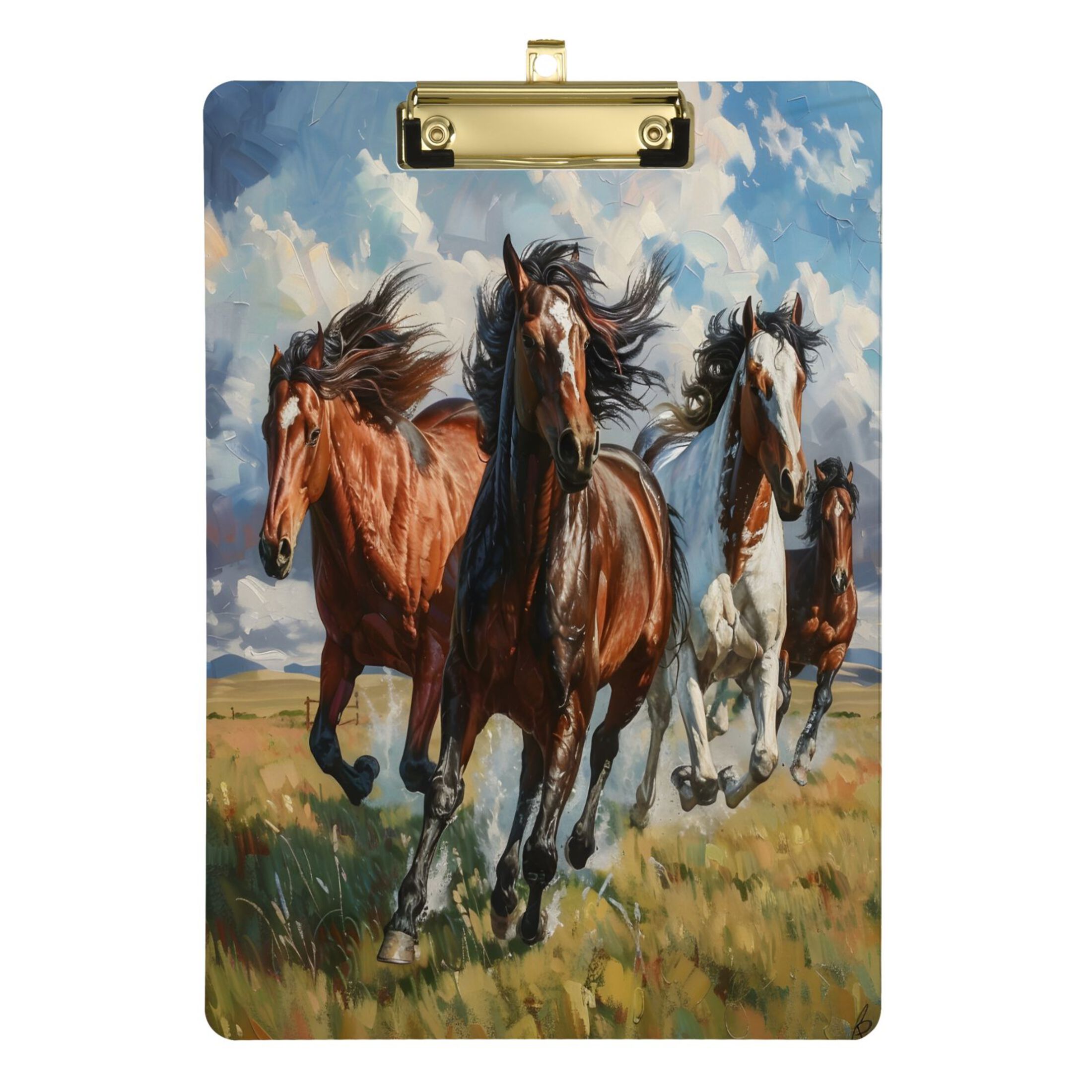 Horses Running Acrylic Clipboards A4 Standard Letter Size Clipboard 12. ...